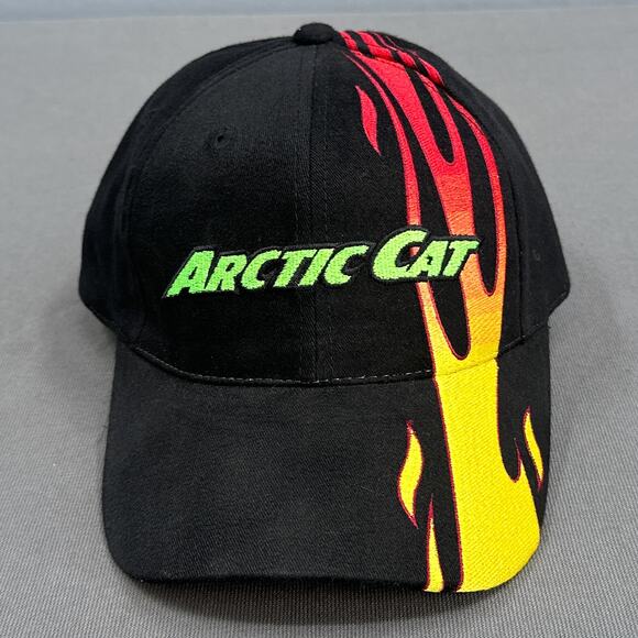 Arctic Cat | Accessories | Vtg Arctic Cat Hat Embroidered Flame Black ...